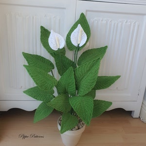 Crochet Peace Lily Pattern: Photo Tutorial (PDF Download) - Etsy