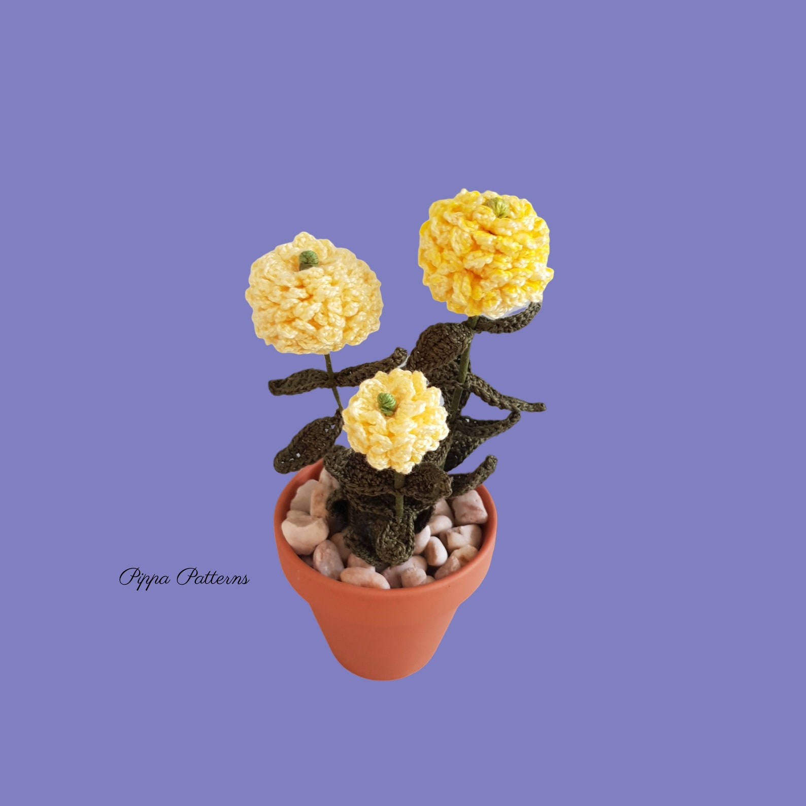 Crochet Marigold Flower Pattern: Photo Tutorial (PDF Pattern) - Etsy