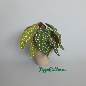 Crochet Polka Dot Begonia - Plant Pattern Photo Tutorial - Crochet ...