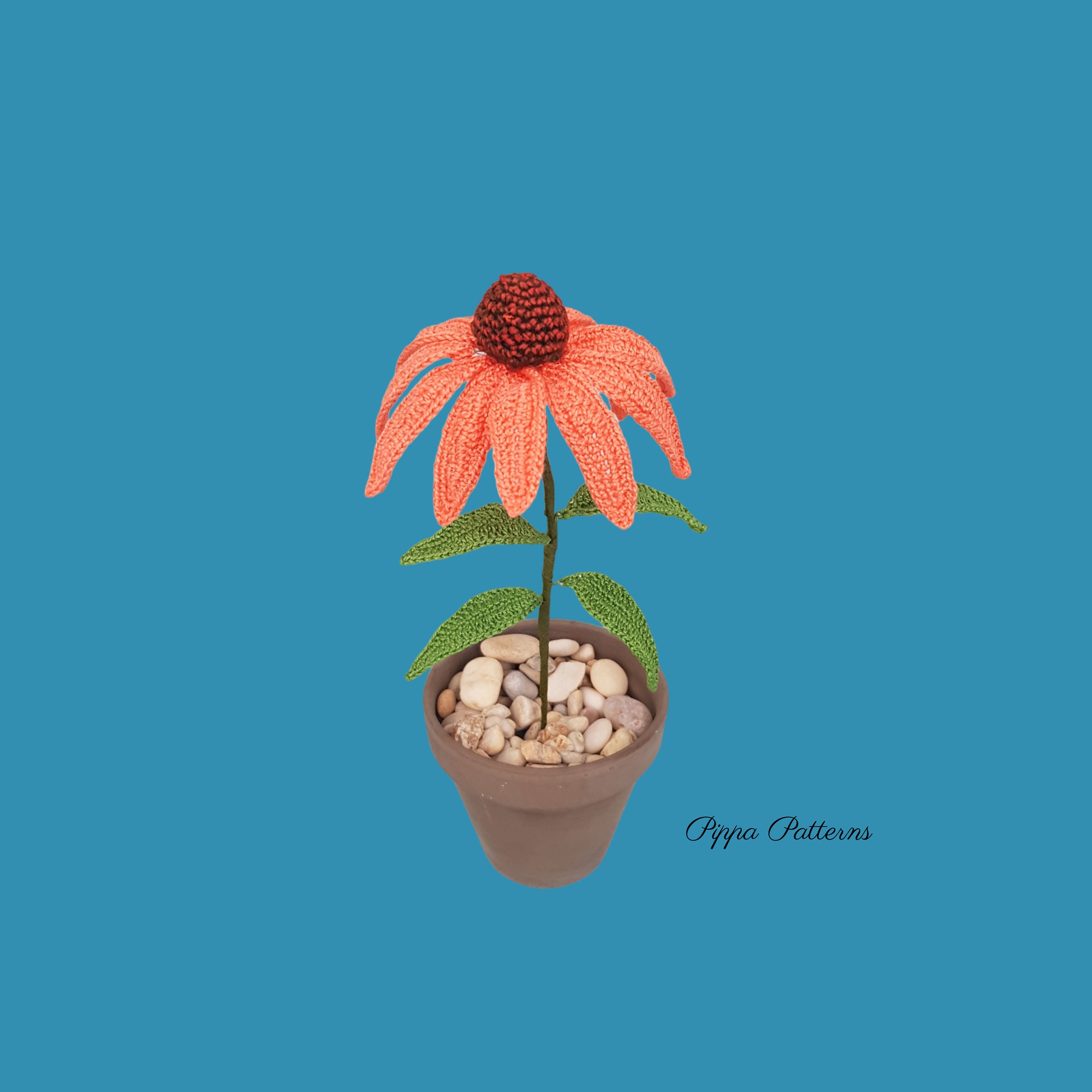 Crochet Cone Flower Pattern Photo Tutorial Crochet Pattern - Etsy