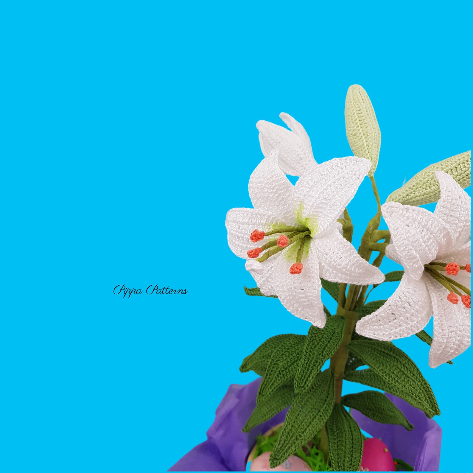 Crochet Easter Lily Pattern Photo Tutorial Crochet Flower - Etsy