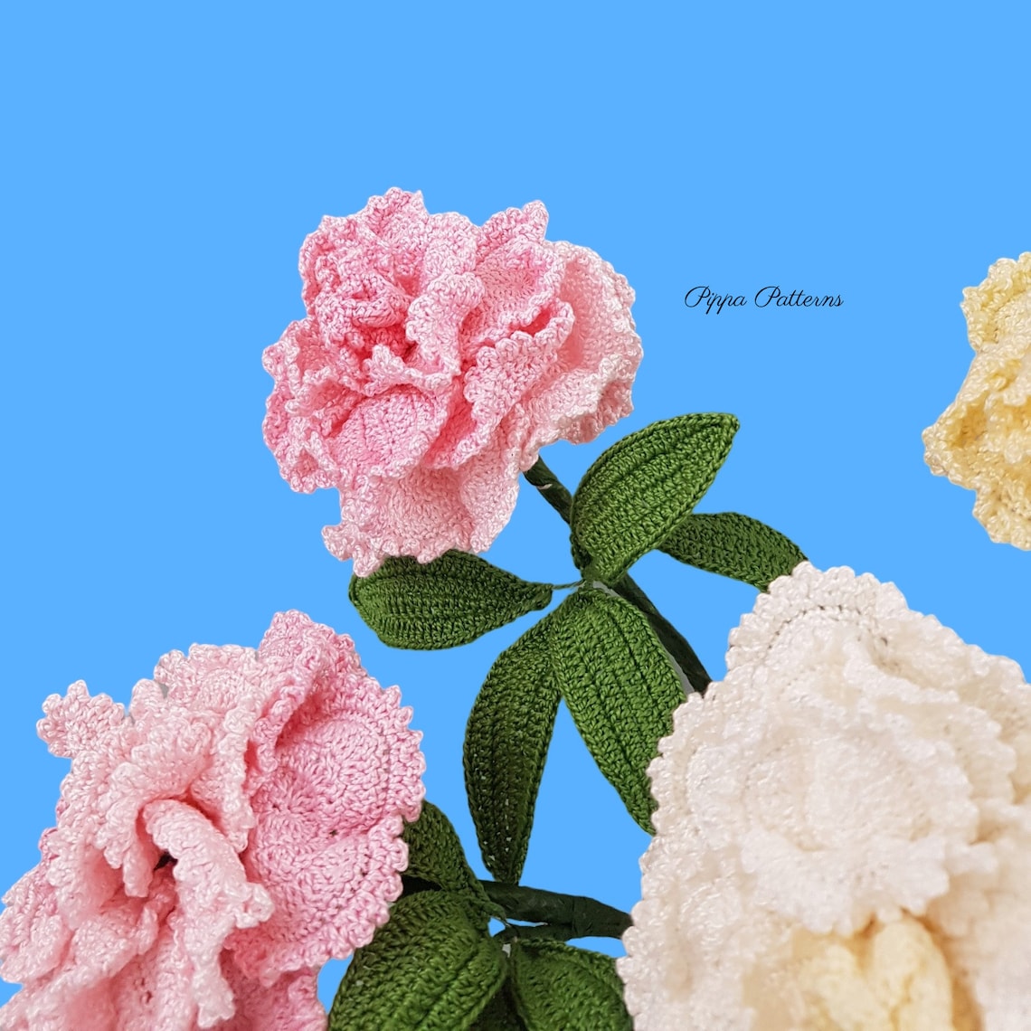 Crochet Peony Pattern Peony Crochet Flower Pattern - Etsy