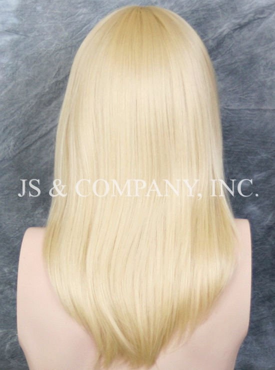 Human Hair Blend Wig Face Framing Razor Cut Bleach Blonde Heat | Etsy