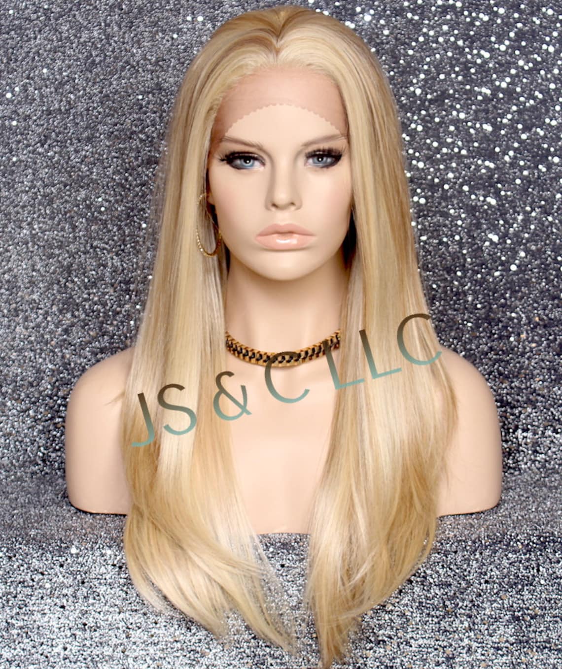Human Hair Blend Hand Tied Full Lace Front Wig Heat OK Center - Etsy