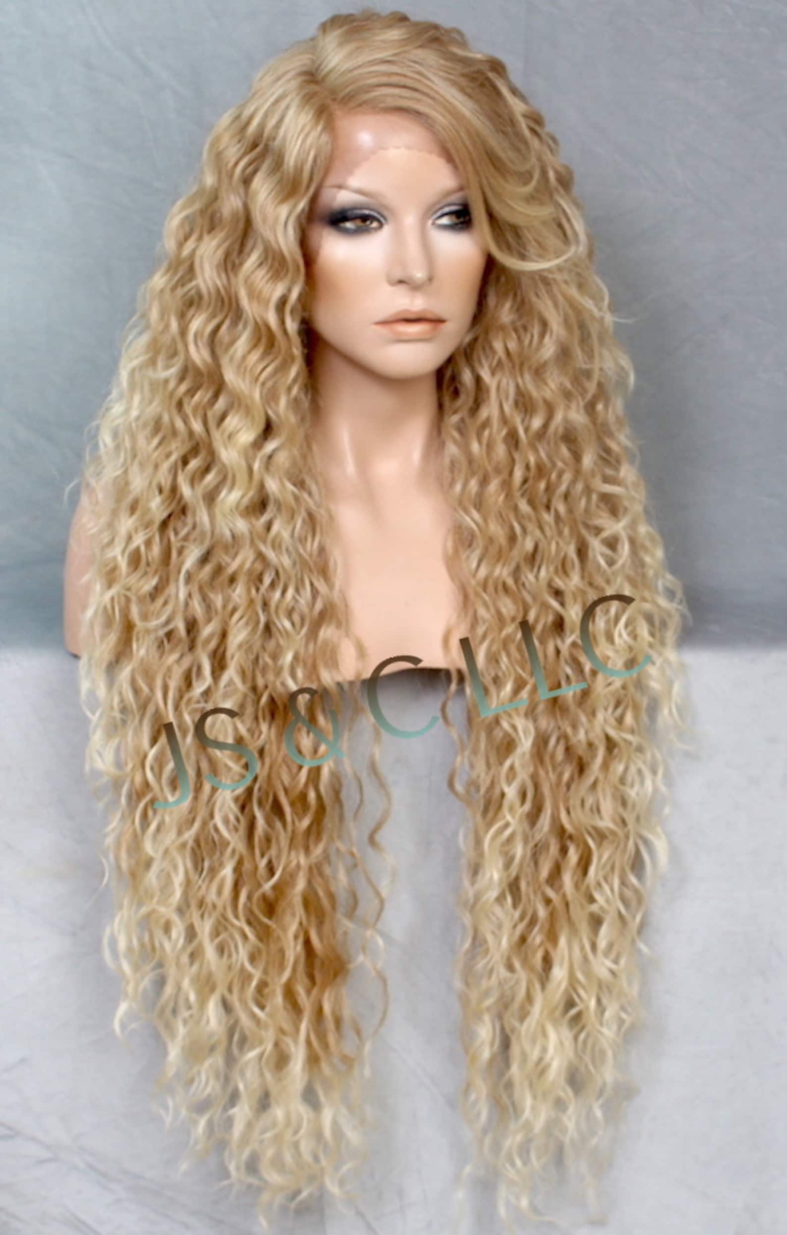 38 Extra Long Full HUMAN HAIR BLEND Lace Front Wig With | Etsy Israel