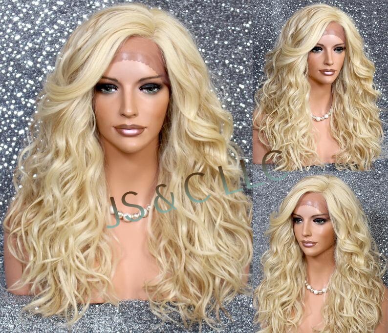 Human Hair Blend Full Lace Front Wig Luscious and Naturel Hand Tied ...