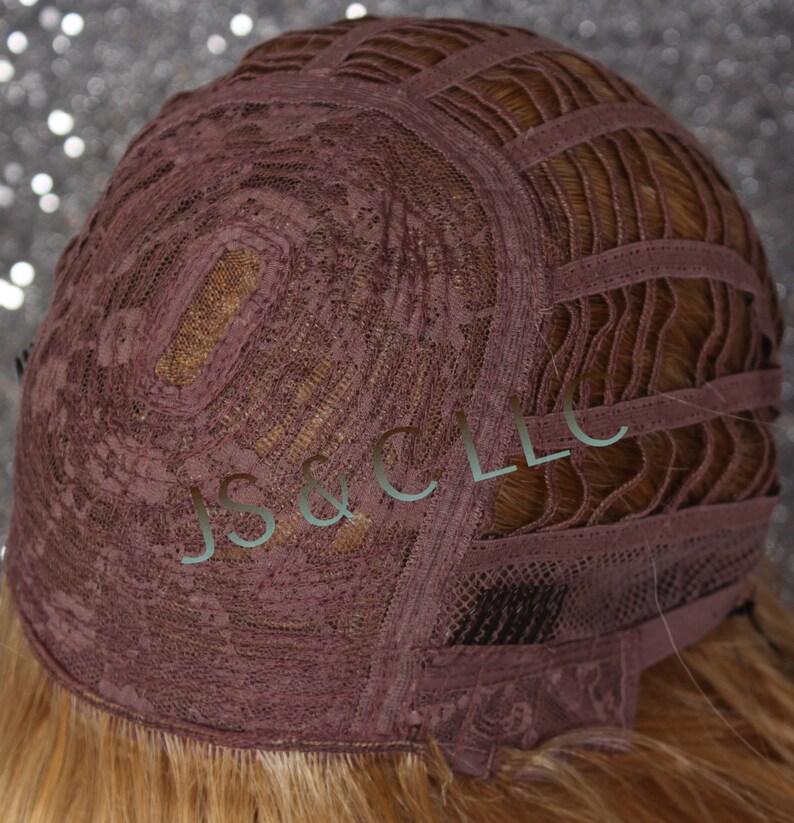 Dk Blonde Mixed Human Hair Blend Wig Long Looose Wavy Center - Etsy