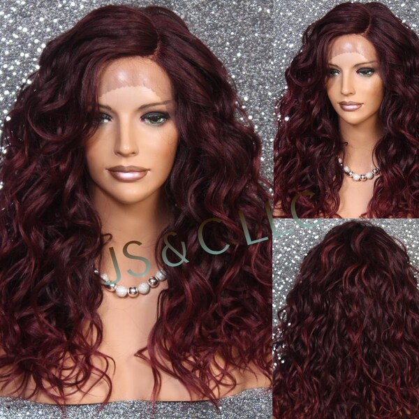 Burgundy Lace Wig - Etsy