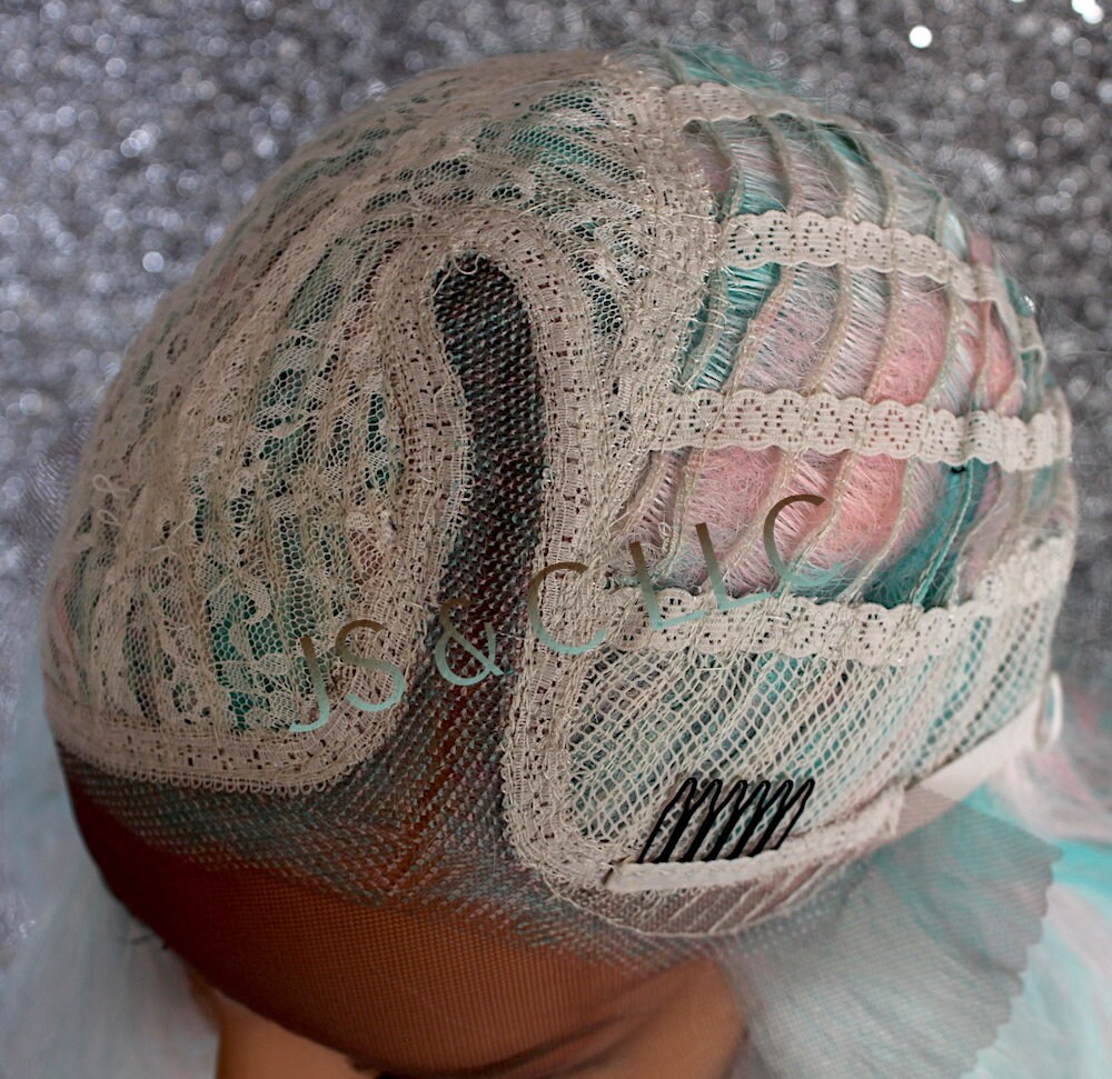 Human Hair Blend Full Lace Front Wig Feathered Sides Swept - Etsy