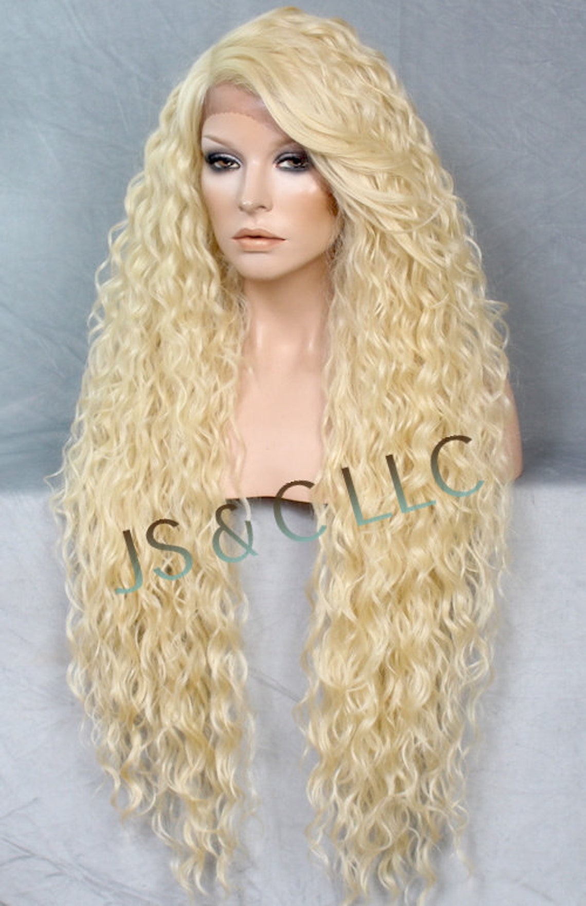 38" Extra Long Human Hair Blend Full Lace Front Wig With Beautiful ...