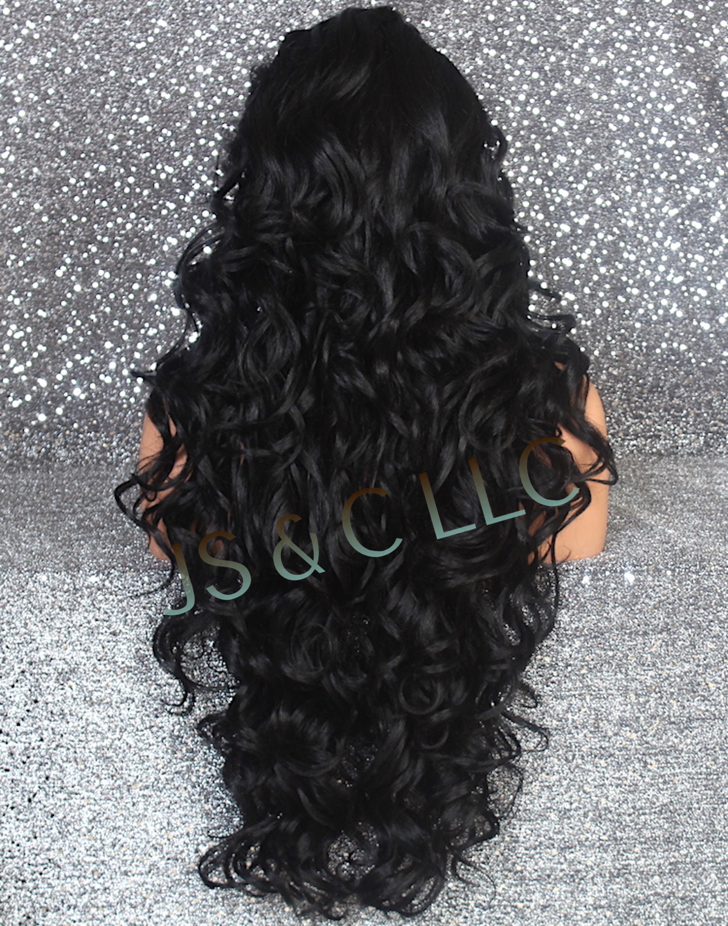 40 Extra Long Human Hair Blend Wig With Romantic Curls | Etsy