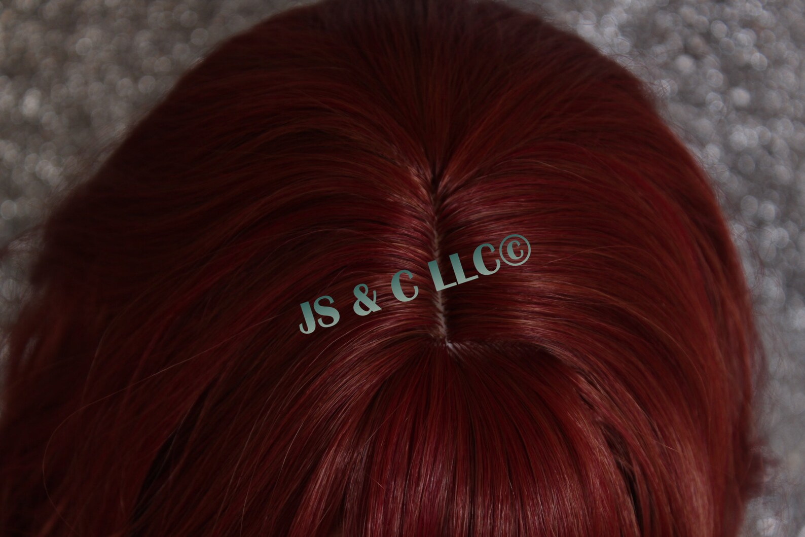 Wine Red Curly Wig Heat OK Center Part Full Bangs Layered Playful and ...