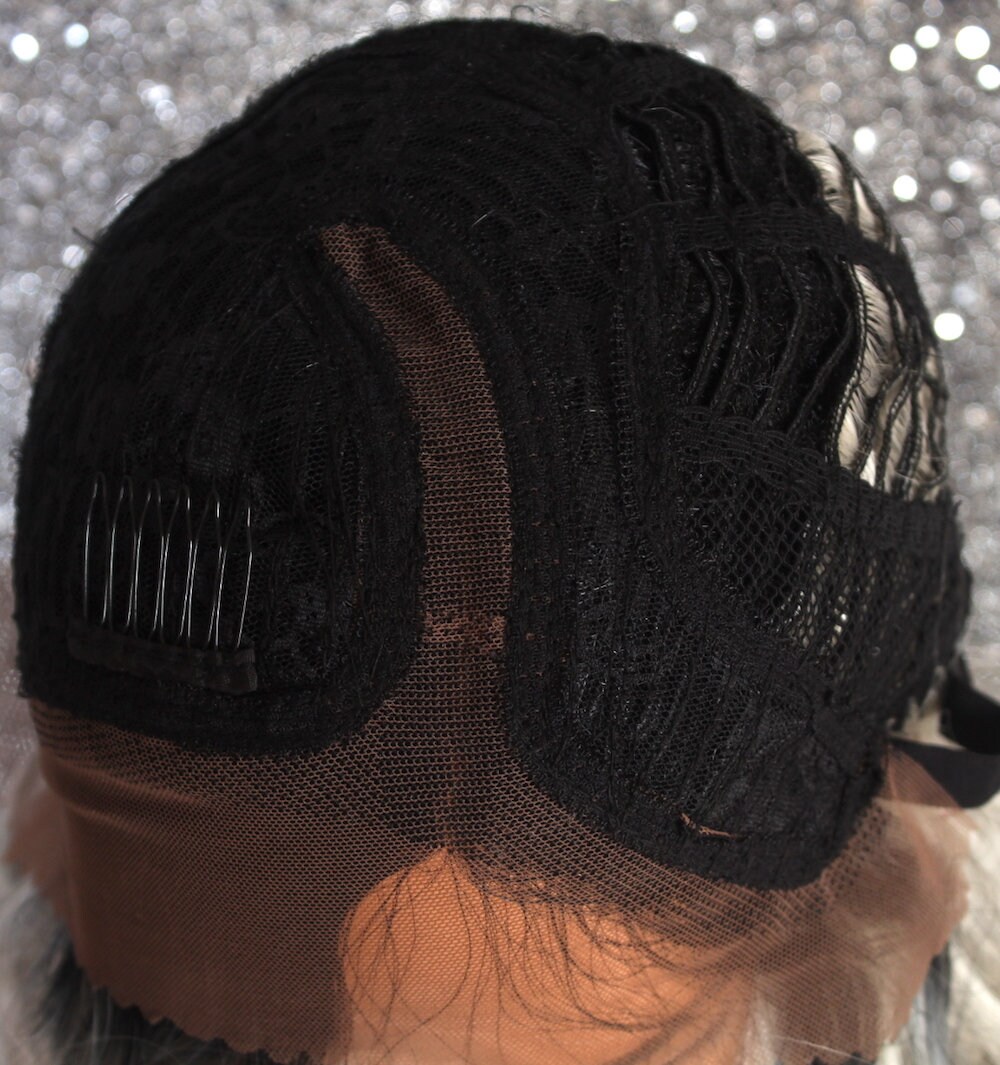 Natural Human Hair Blend Full Lace Front Wig With Side Lace - Etsy