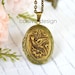 Antique Brass Phoenix Bird Locket Charm Photo Necklace - Etsy