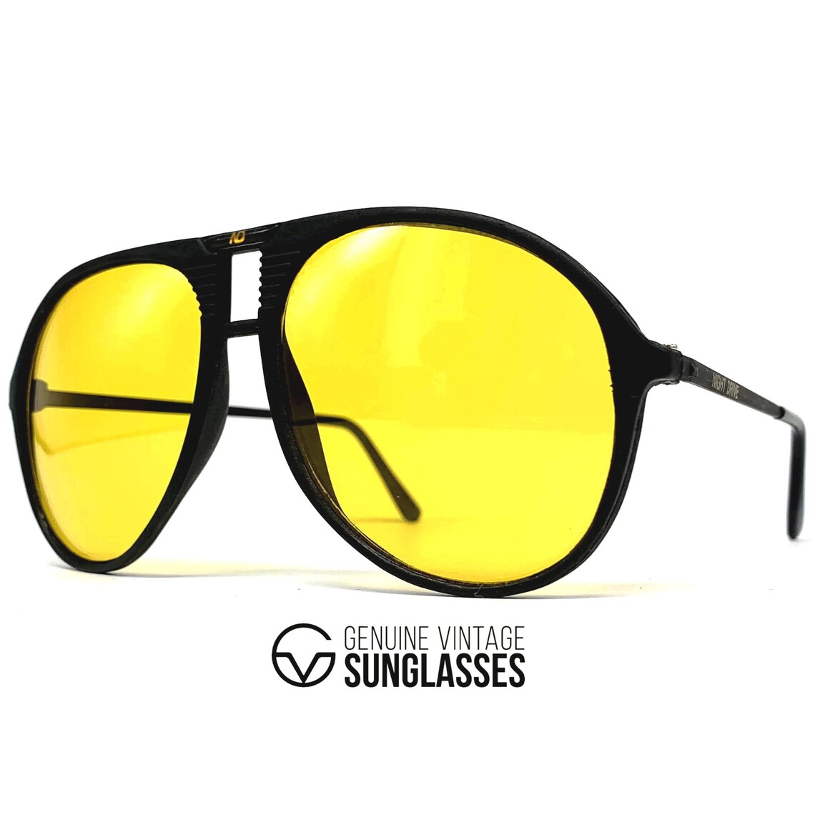 NOS Vintage AMBER VISION night Drive Sunglasses | Etsy