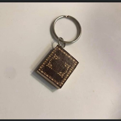 Personalized Mini Book Key Chain Custom Miniature Book - Etsy