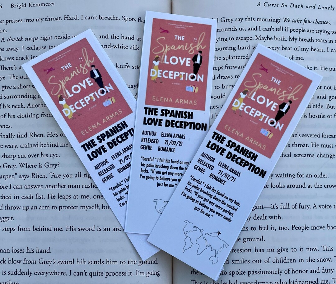 The Spanish Love Deception Bookmarks - Etsy