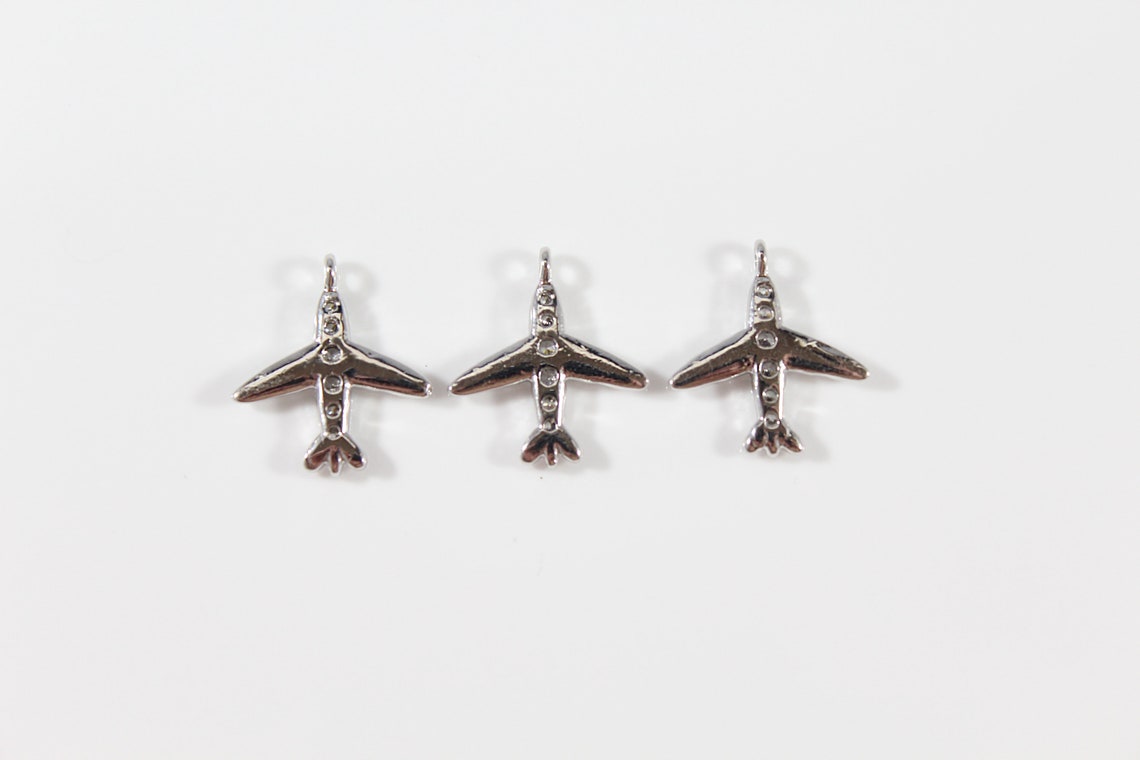 3 Airplane Charm Airplane Charms Airplane Pendant Travel | Etsy