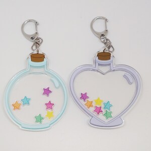 Bottled Stars Shaker Charm/keychain - Etsy