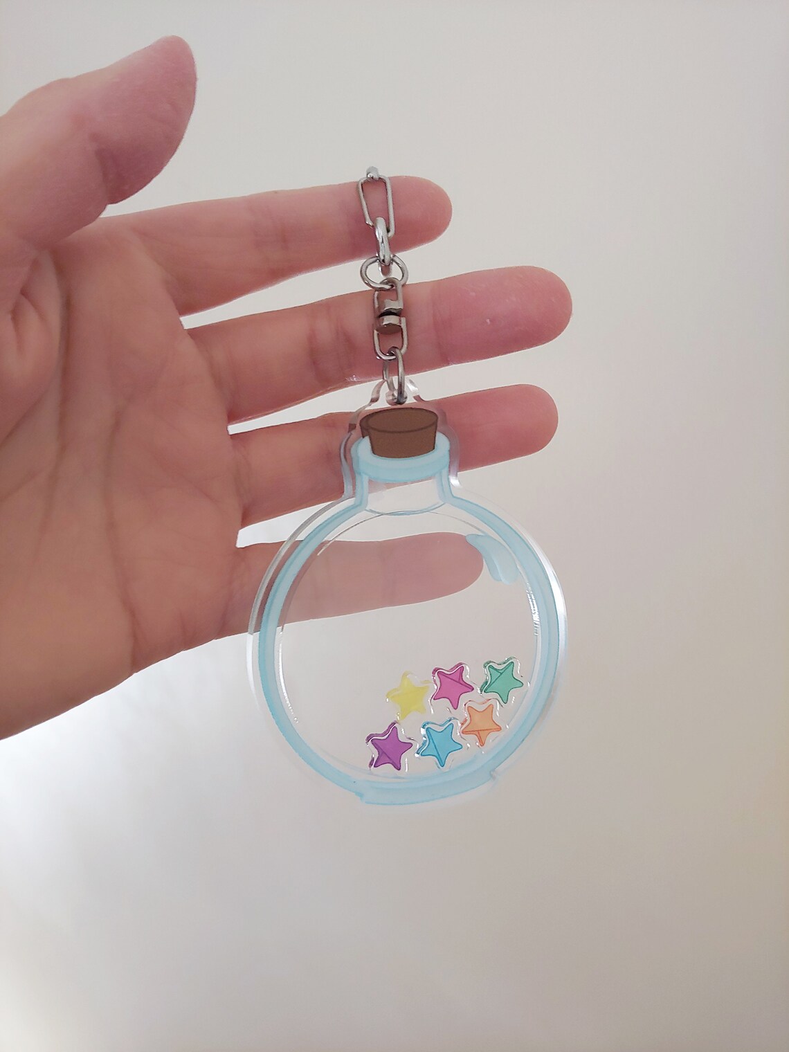 Bottled Stars Shaker Charm/keychain - Etsy