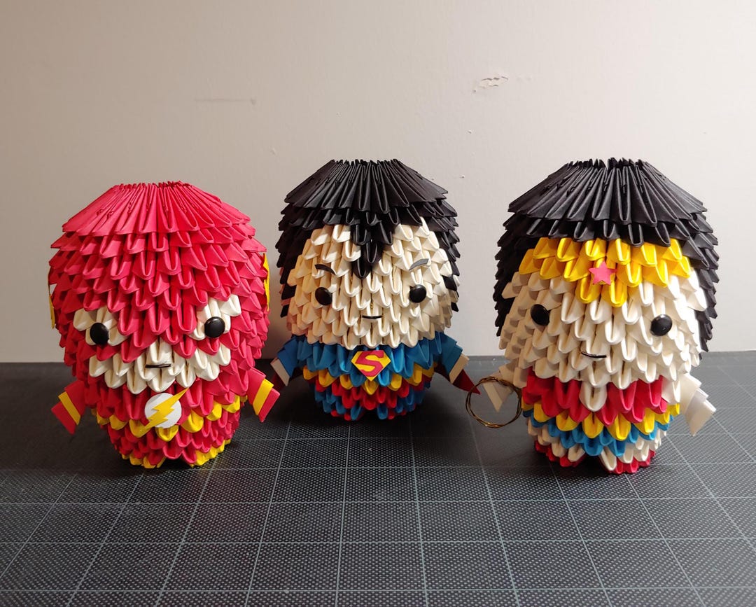 3D Origami DC Superheroes - Etsy