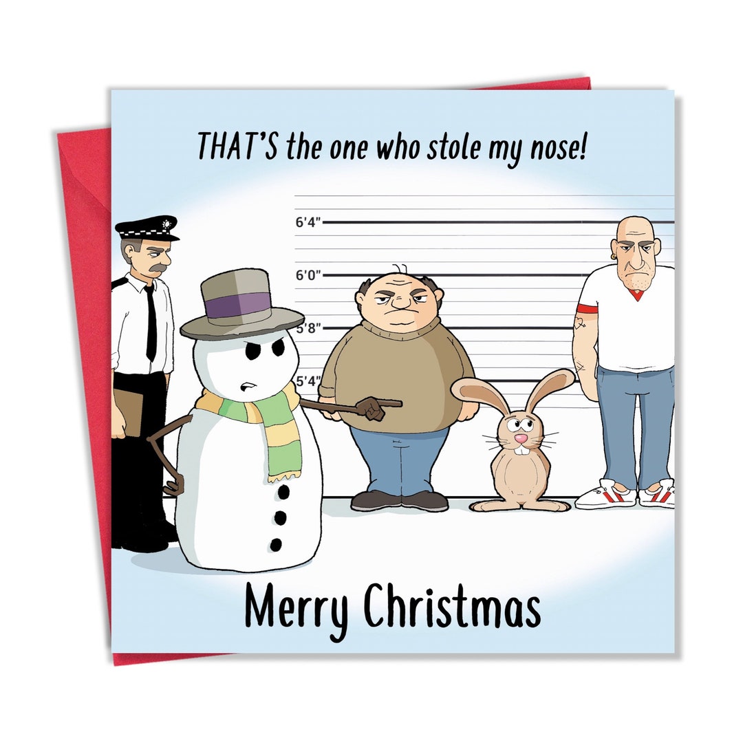 Funny Christmas Card Snowman Line up - Merry Christmas Card Funny ...