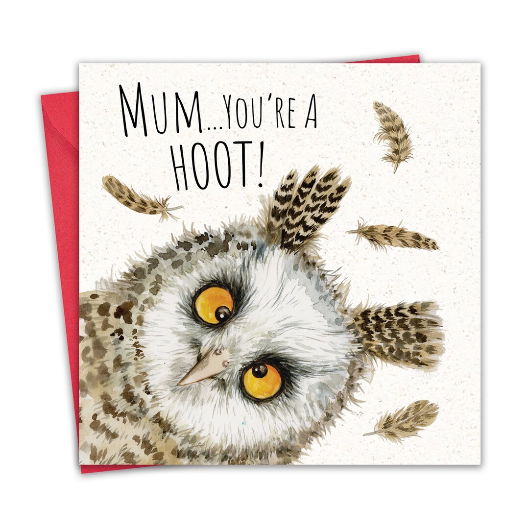 Funny Mother's Day Card for Mum - Owl - Happy Mothers Day Card From Son ...