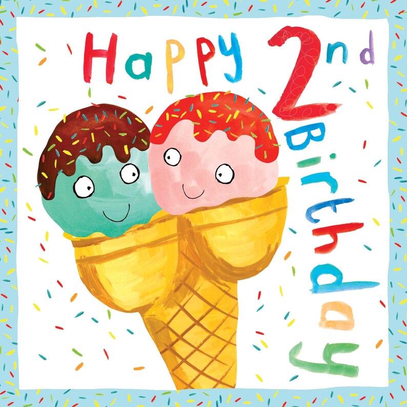 2nd Birthday Card for Boys 2 Year Old Birthday Card Boy - Etsy