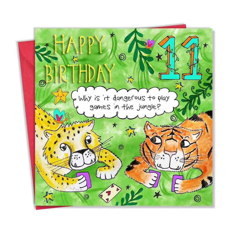 11th Birthday Card Funny Joke Childrens Birthday Card Age - Etsy