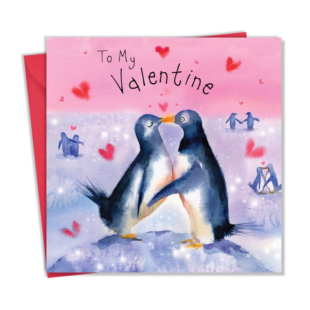 Valentines Card Penguins – Valentines Day Card – Valentines Gift ...