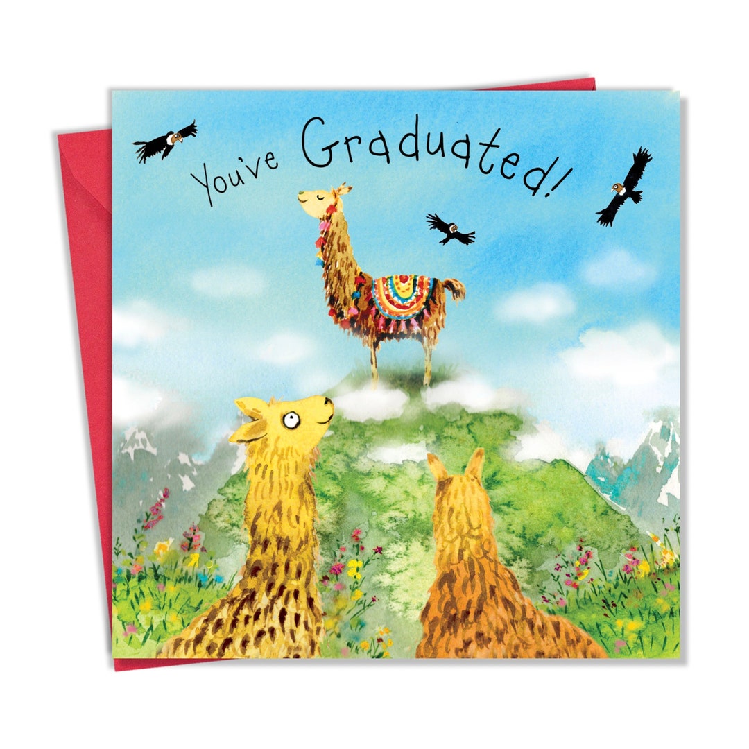 Graduation Card Clever Llama You Graduated Card You've Graduated Card ...
