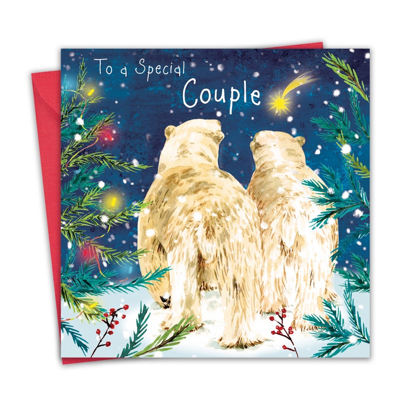Couple Christmas Card - Etsy