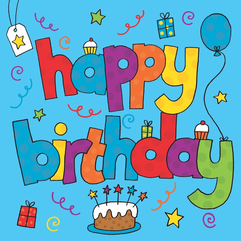 Boys Birthday Card With Happy Birthday Design - Happy Birthday Card for ...