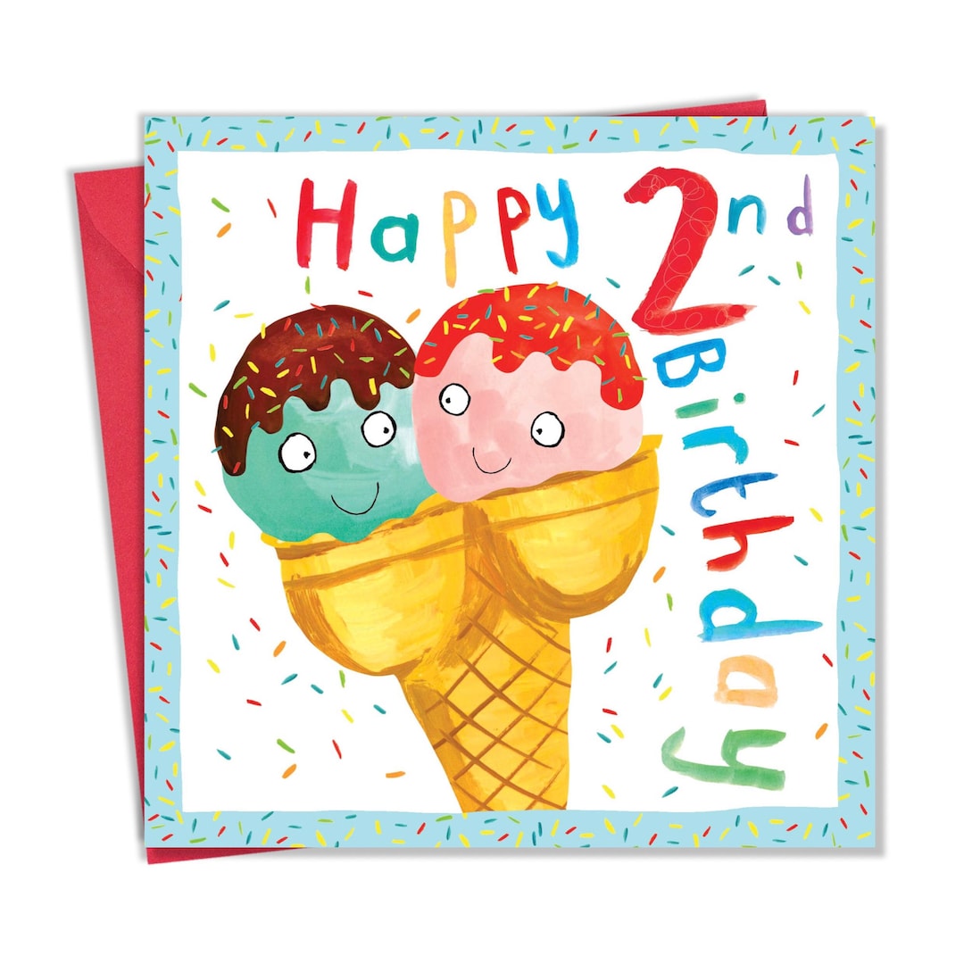 2nd Birthday Card for Boys - 2 Year Old Birthday Card Boy - Boys ...