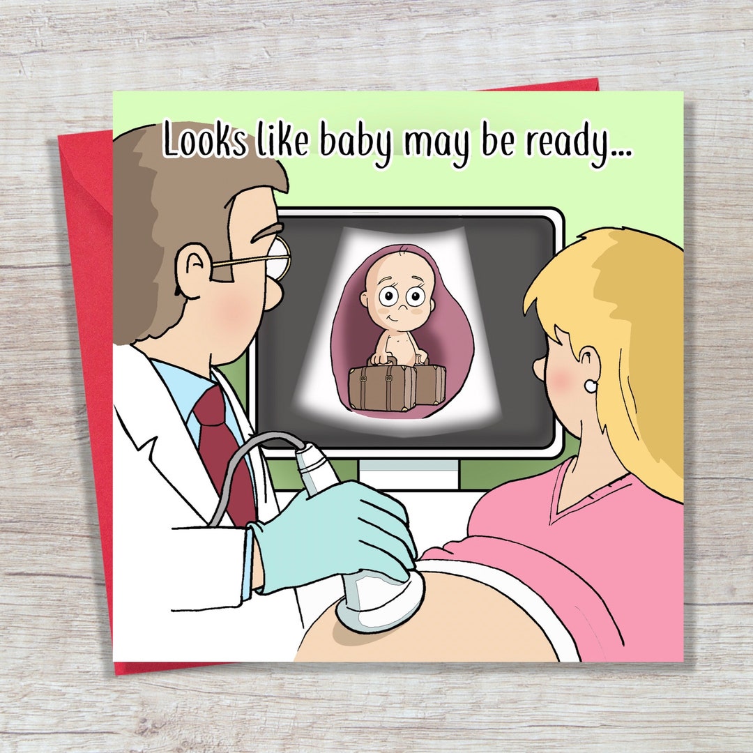 New Baby Card Funny Baby Scan - Baby Boy Card - Baby Girl Card - Etsy