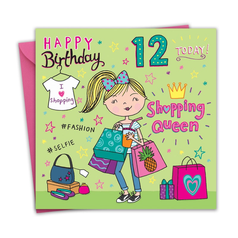 Happy Birthday 12 Year Old Girl Card - Etsy