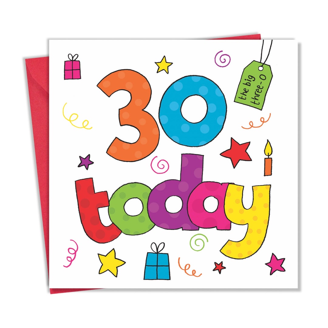 30th Birthday Card for Him or Her - 30th Birthday Card Her or Him ...