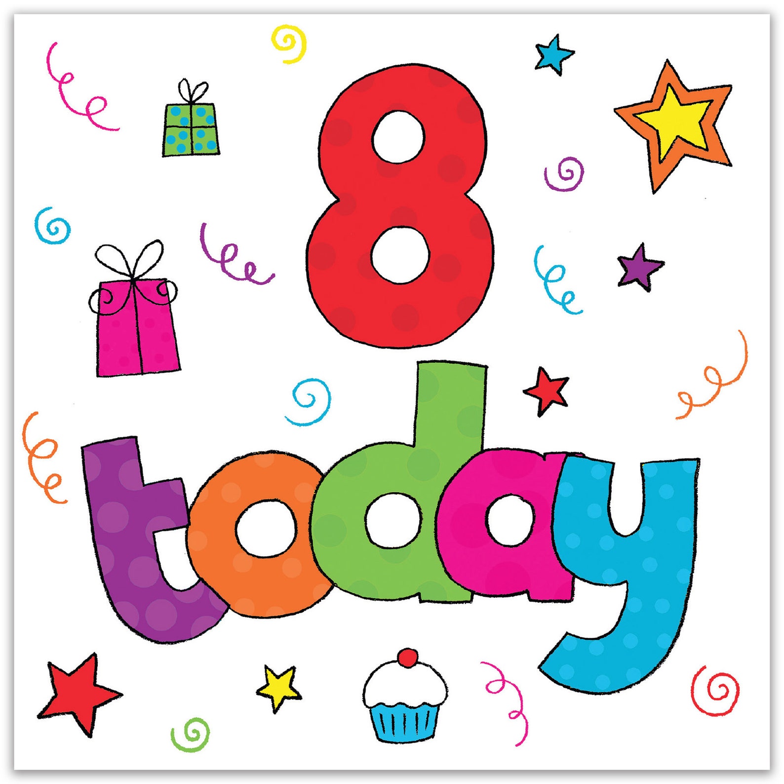 8th Birthday Card for Boy or Girl Eighth Birthday Card Girl or Boy Boys ...