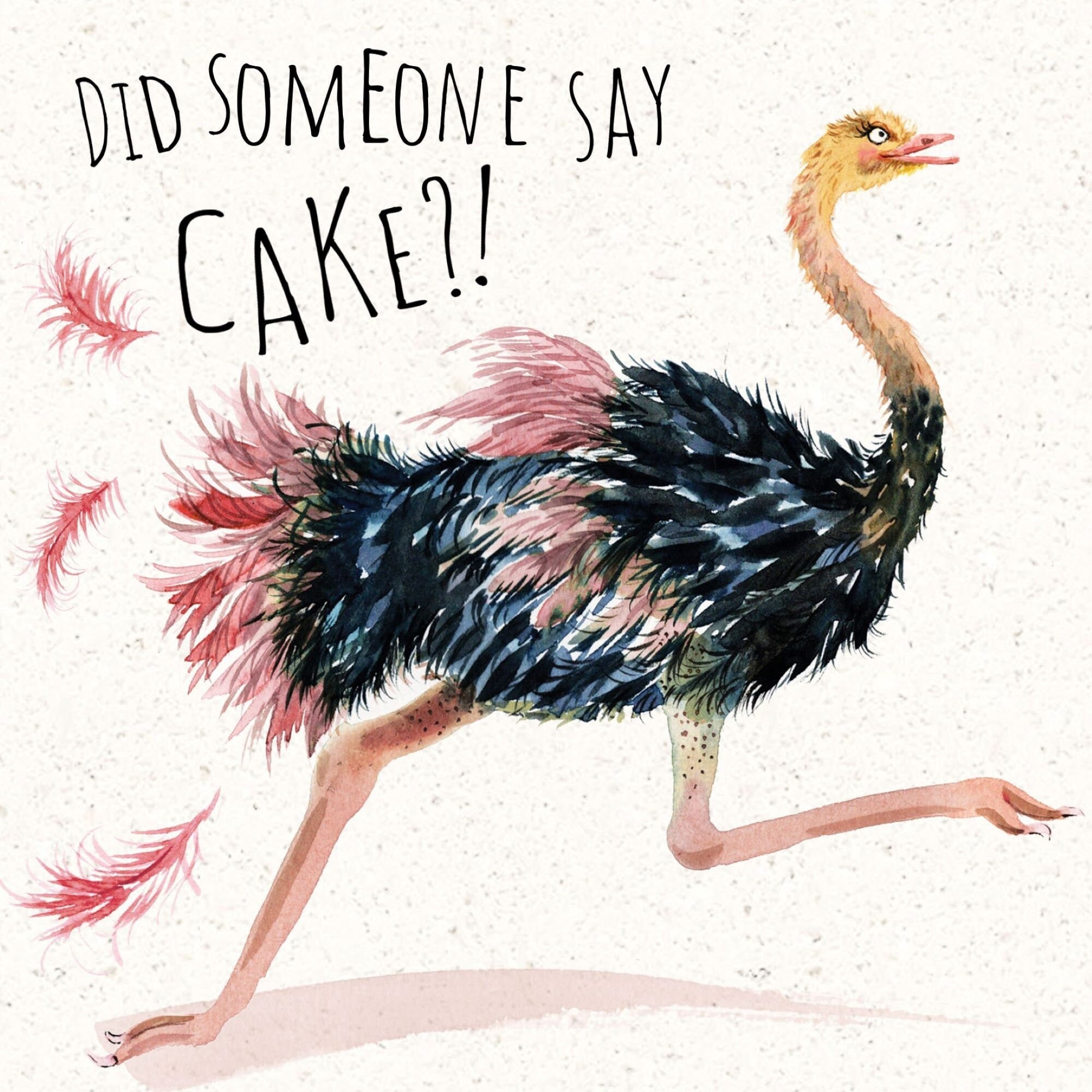 Funny Birthday Card Ostrich Funny Birthday Card for Her - Etsy UK