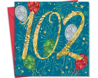 102nd Birthday Card Pink Age 102nd Card Bee Birthday - Etsy