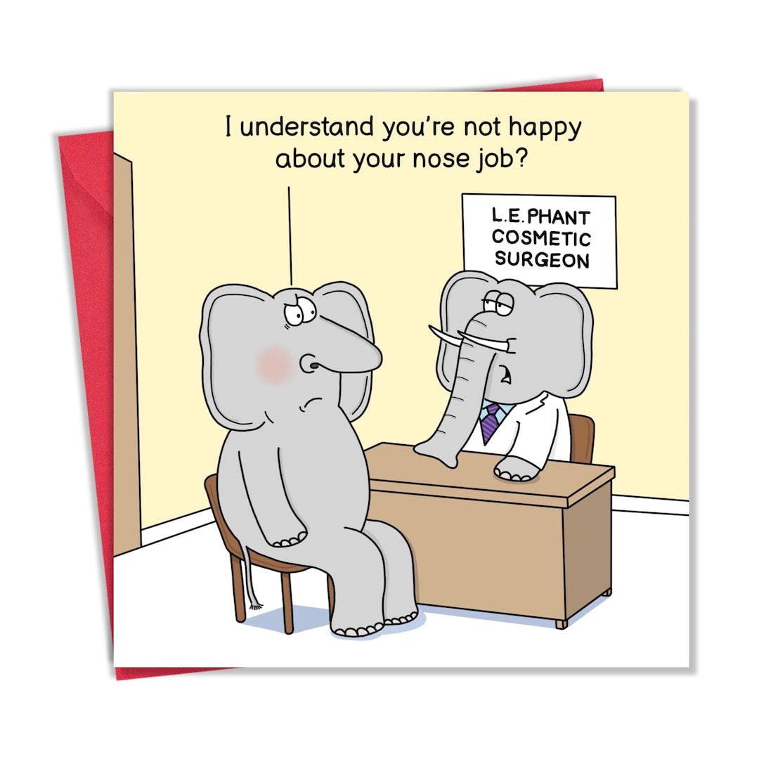 Carte amusante avec travail du nez - Carte vierge amusante pour toutes ...