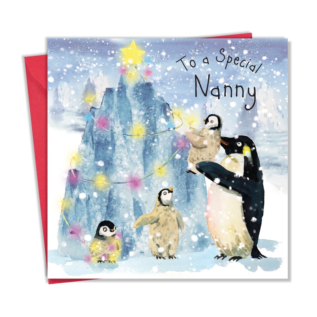 Nanny Christmas Card With Iceberg Tree - Nanny Xmas Card - Christmas ...