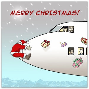 Funny Christmas Card Santa Plane Crash - Merry Christmas Card Funny ...