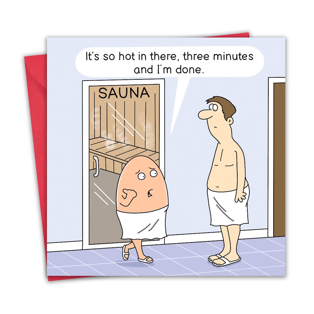 Funny Card - Egg Sauna - Rude Birthday Card for Men & Women - Blank ...