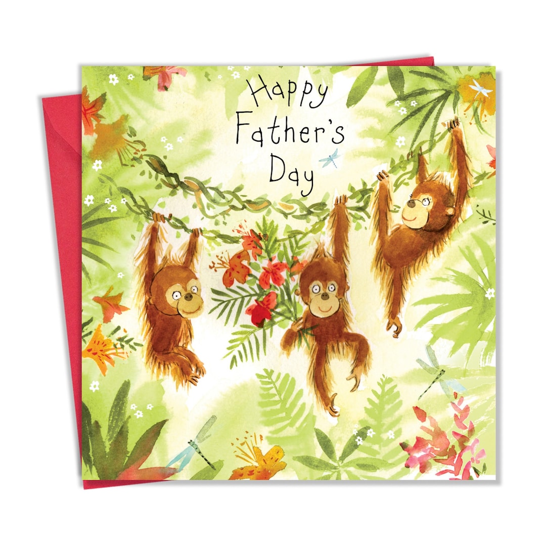 Father's Day Card - Monkeys - Fathers Day Card From Daughter - Father ...