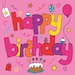 Girls Birthday Card With Happy Birthday Design - Happy Birthday Card ...