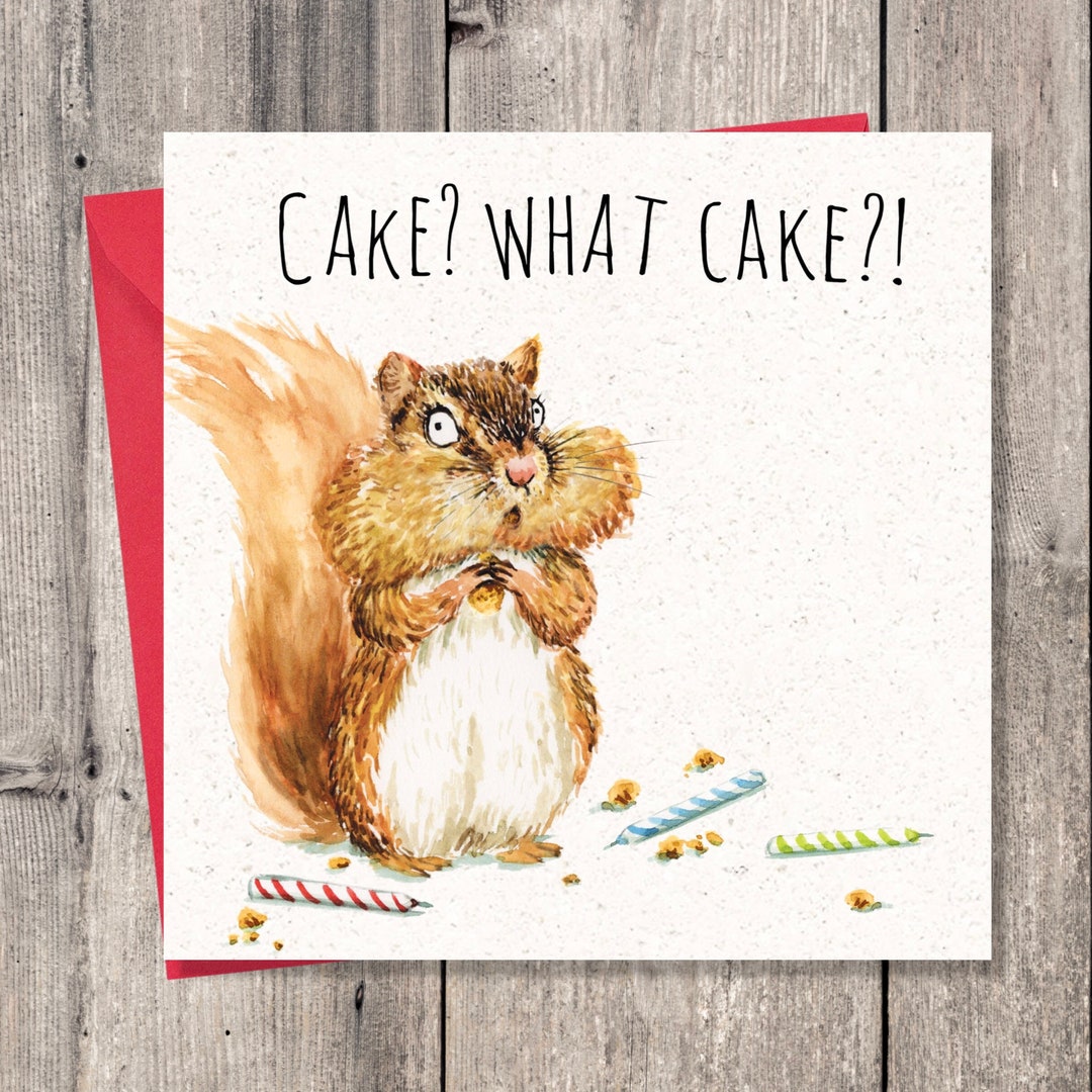Funny Birthday Card Chipmunk – Funny Birthday Card for Him - Funny ...