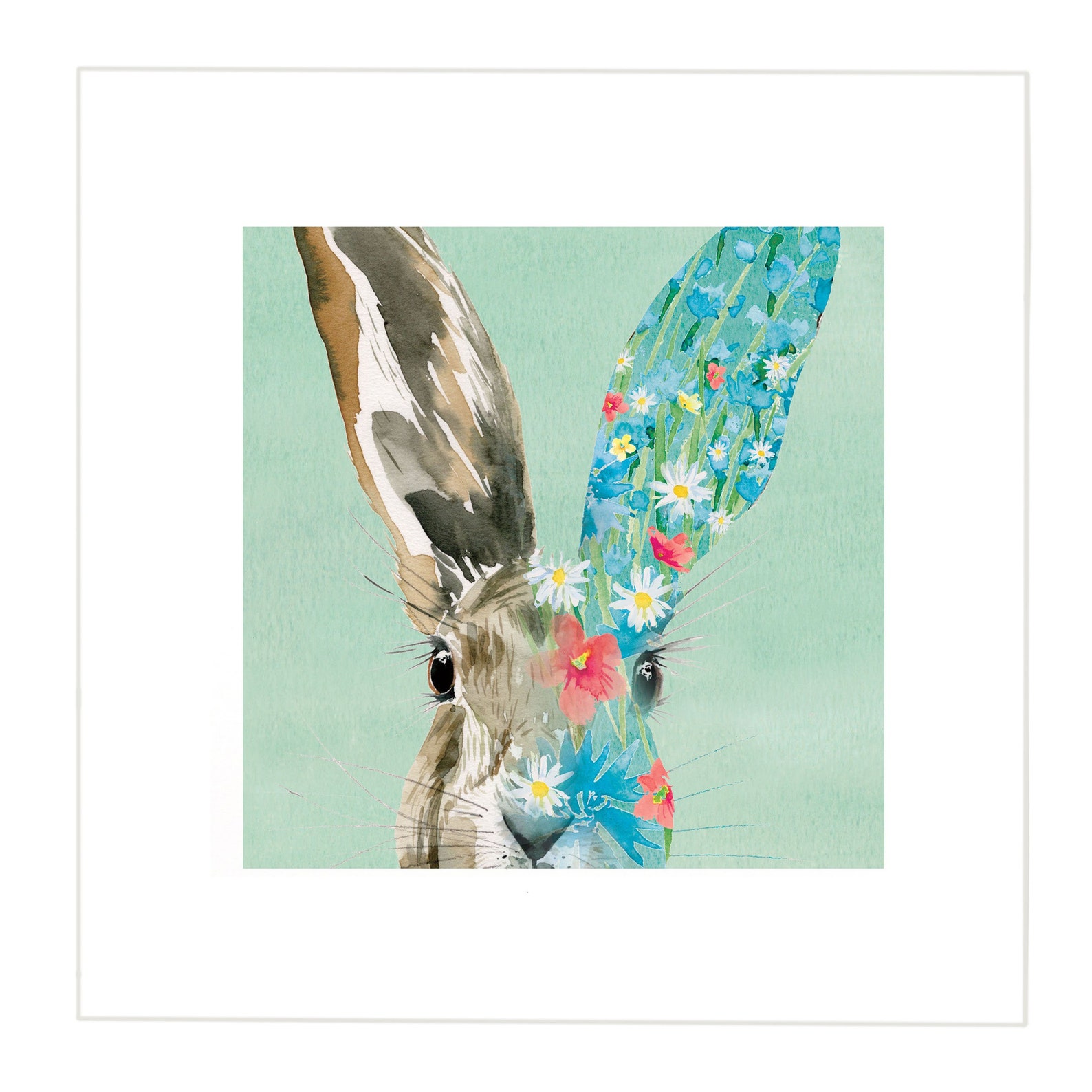 Hare Print Hare Gifts Hare Wall Art Animal Print - Etsy UK