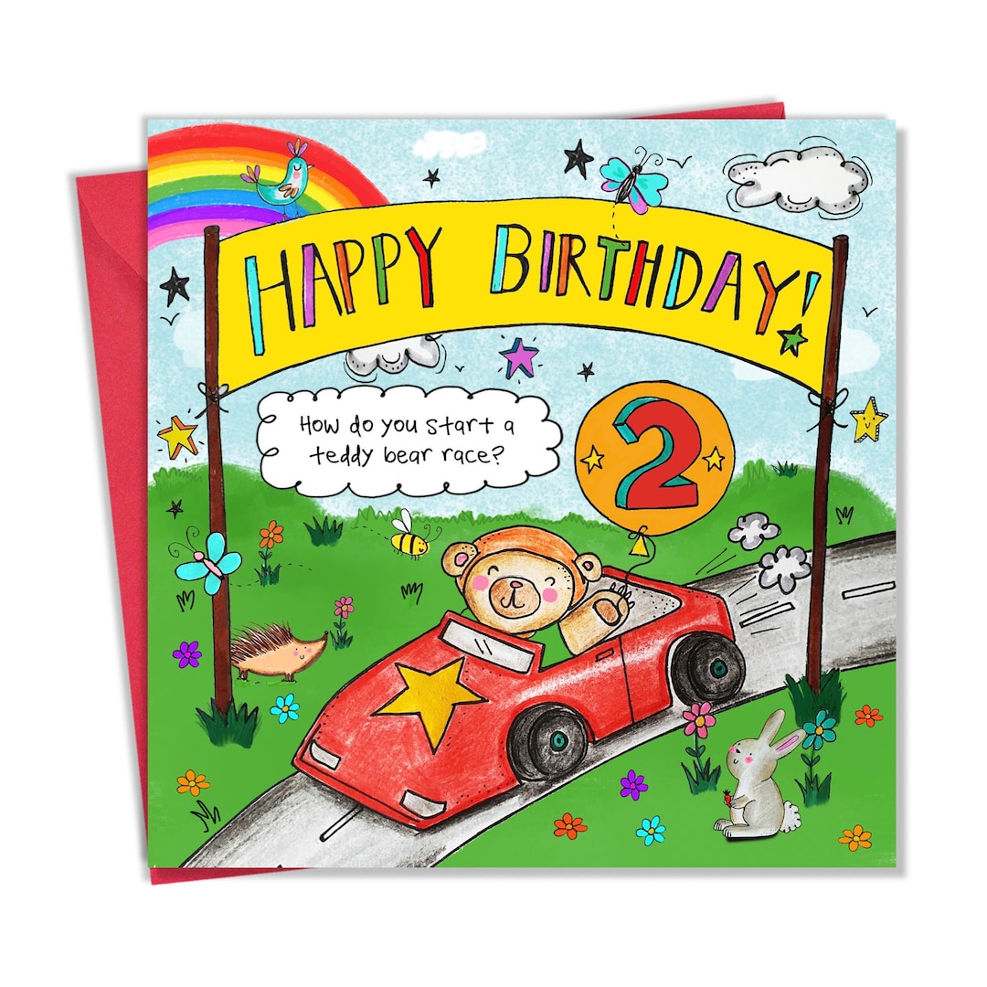 2nd Birthday Card - Funny Joke Childrens Birthday Card - Age 2 ...
