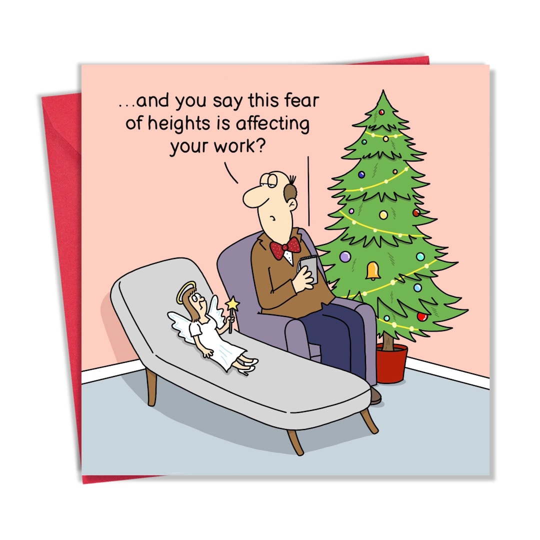 Funny Christmas Card Fairy Therapy - Merry Christmas Card - Xmas - Mens ...
